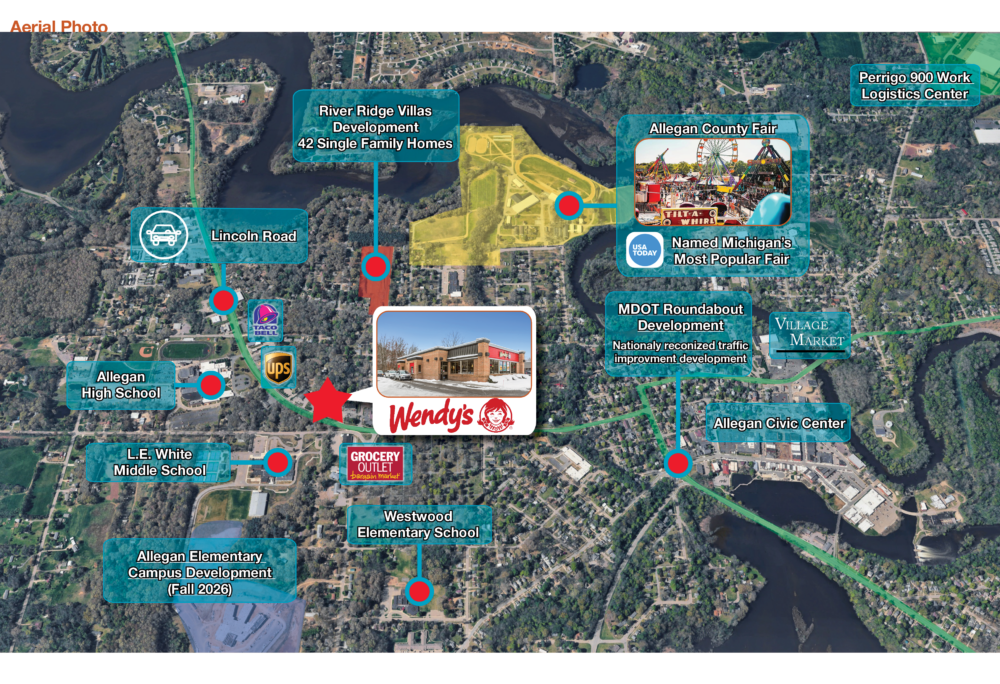 Wendy's - New 20-Year Lease Allegan, MI (Kalamazoo-Portage MSA) - Duong ...